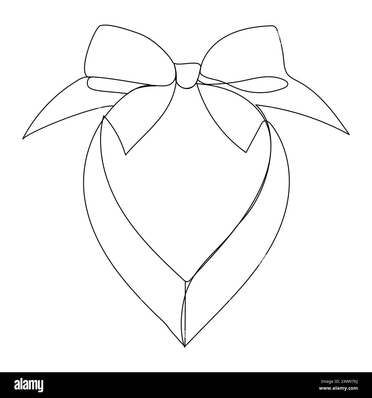 Ribbon Elements Line Art Continuous One Line Stock Vector Image & Art ...