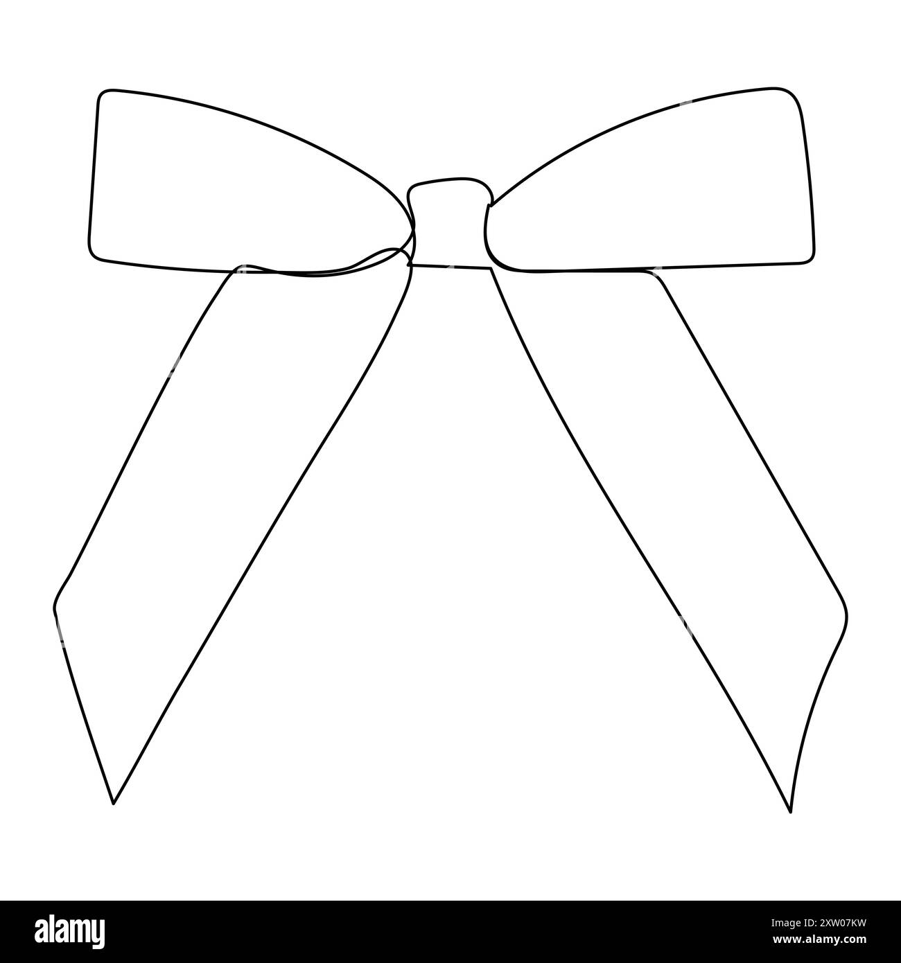 Ribbon Elements Line Art Continuous One Line Stock Vector Image & Art ...