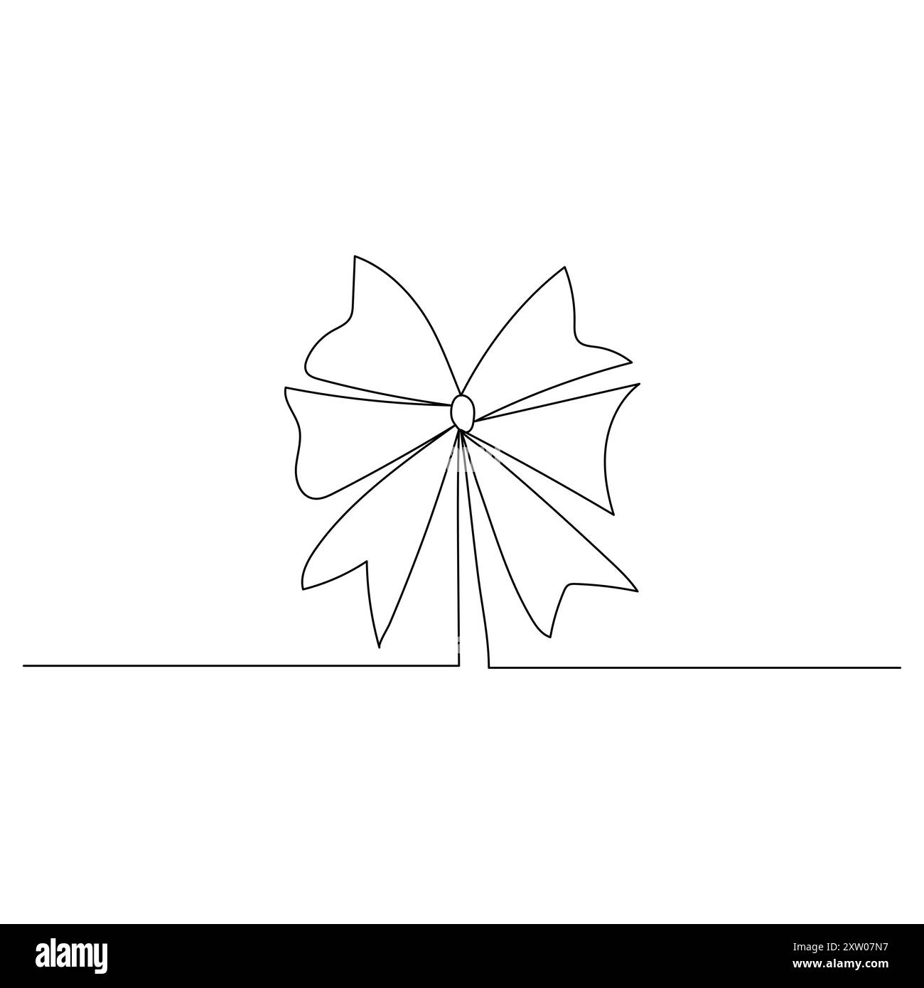 Ribbon Elements Line Art Continuous One Line Stock Vector Image & Art ...