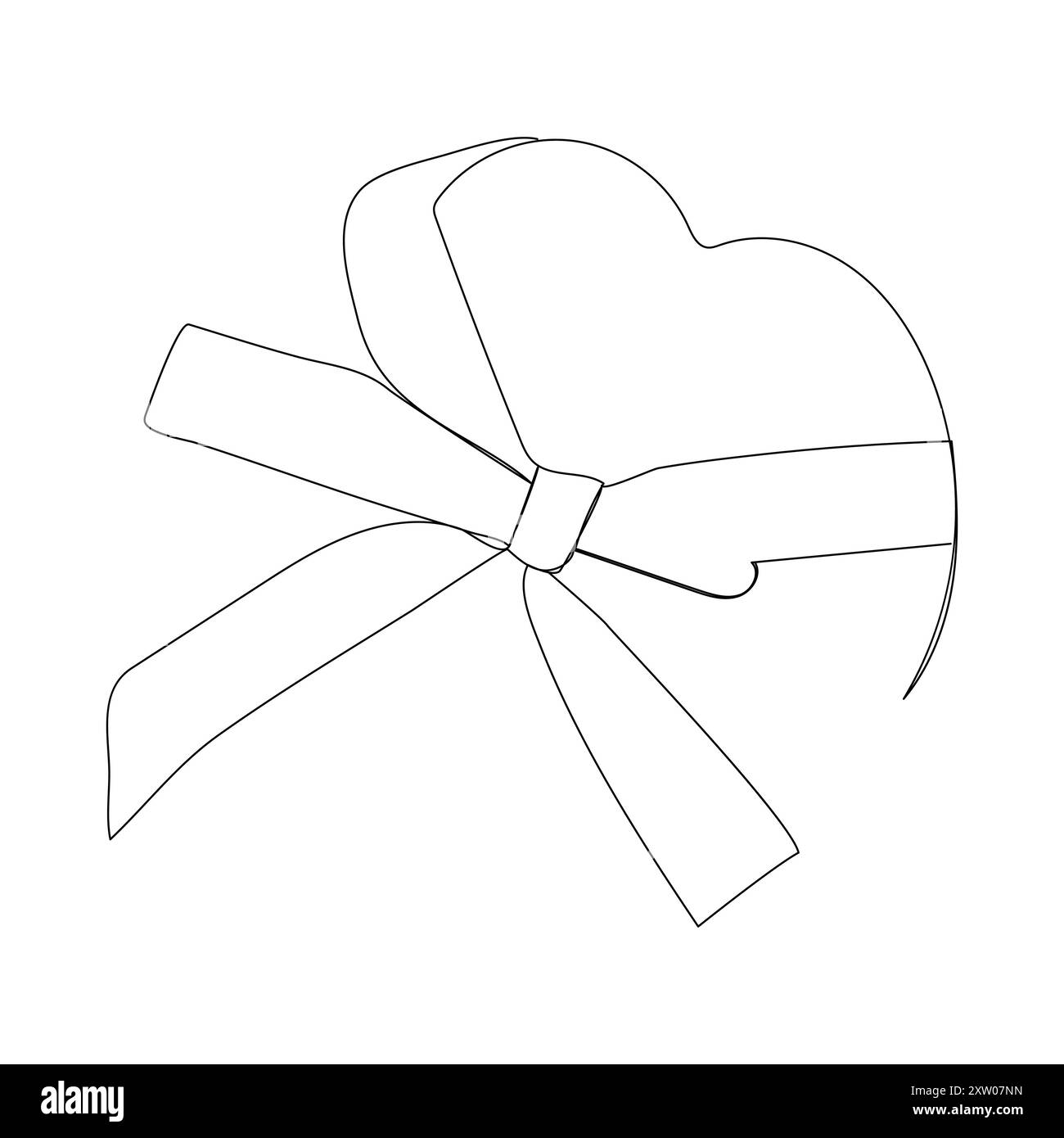 Ribbon Elements Line Art Continuous One Line Stock Vector Image & Art ...