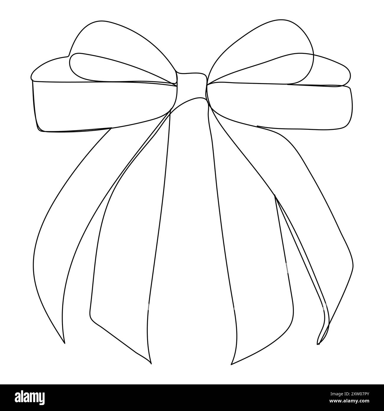 Ribbon Elements Line Art Continuous One Line Stock Vector Image & Art ...