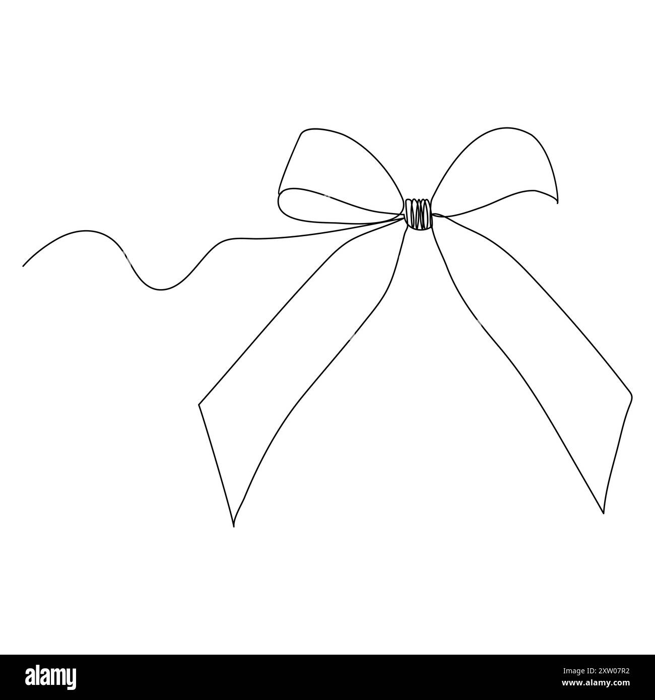 Ribbon Elements Line Art Continuous One Line Stock Vector Image & Art ...