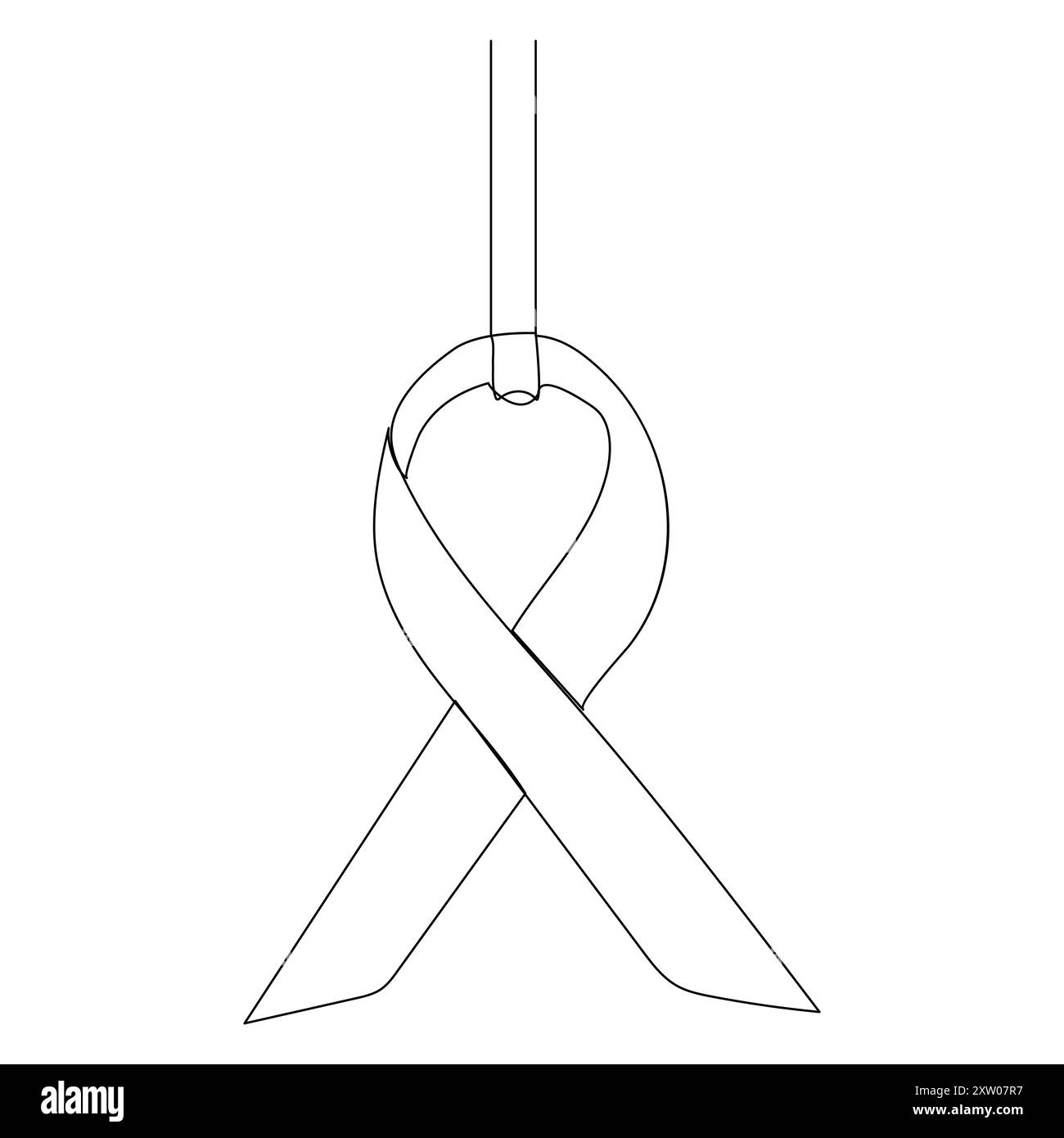 Ribbon Elements Line Art Continuous One Line Stock Vector Image & Art ...