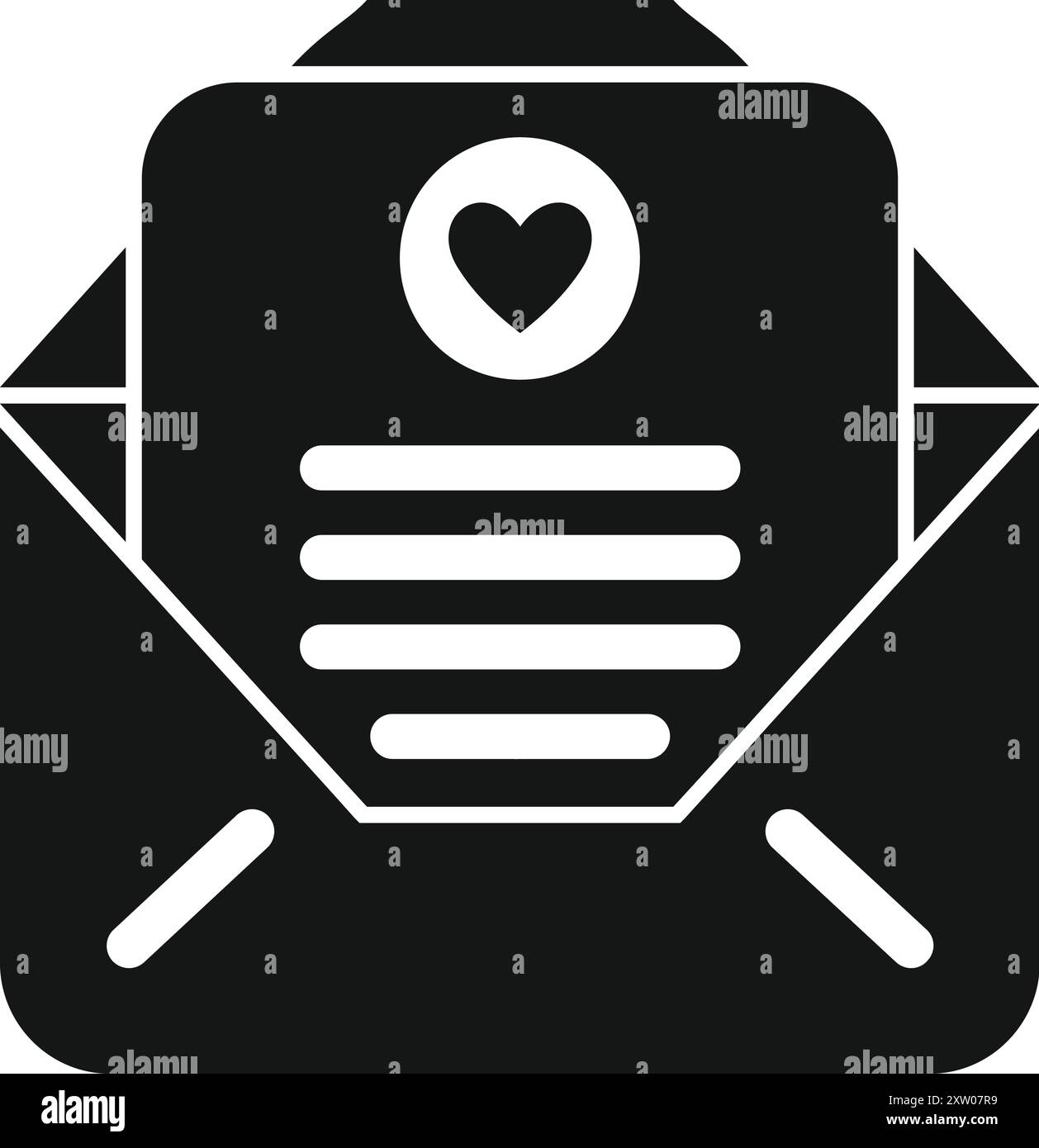 Sending love and affection with a heartfelt message Stock Vector Image ...