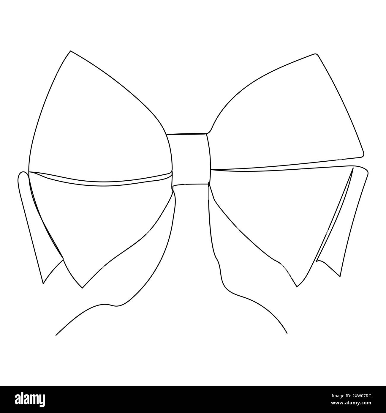 Ribbon Elements Line Art Continuous One Line Stock Vector Image & Art ...