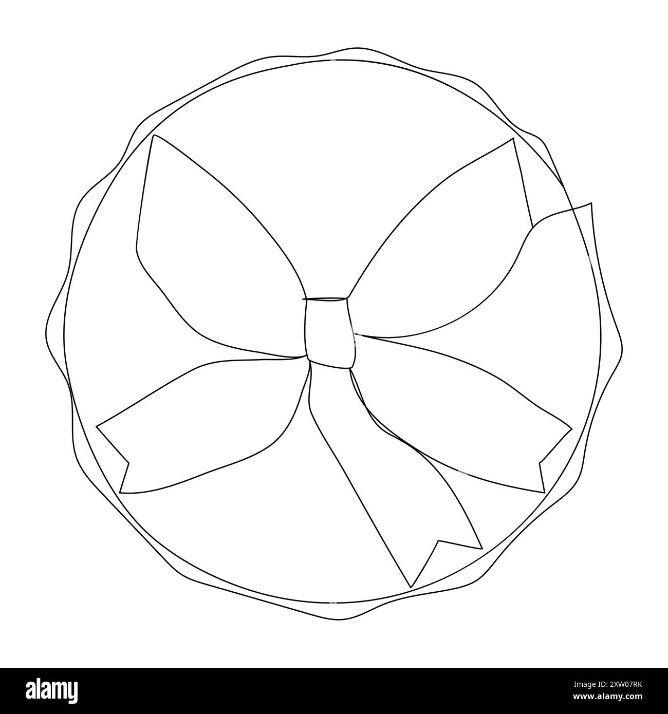 Ribbon Elements Line Art Continuous One Line Stock Vector Image & Art ...