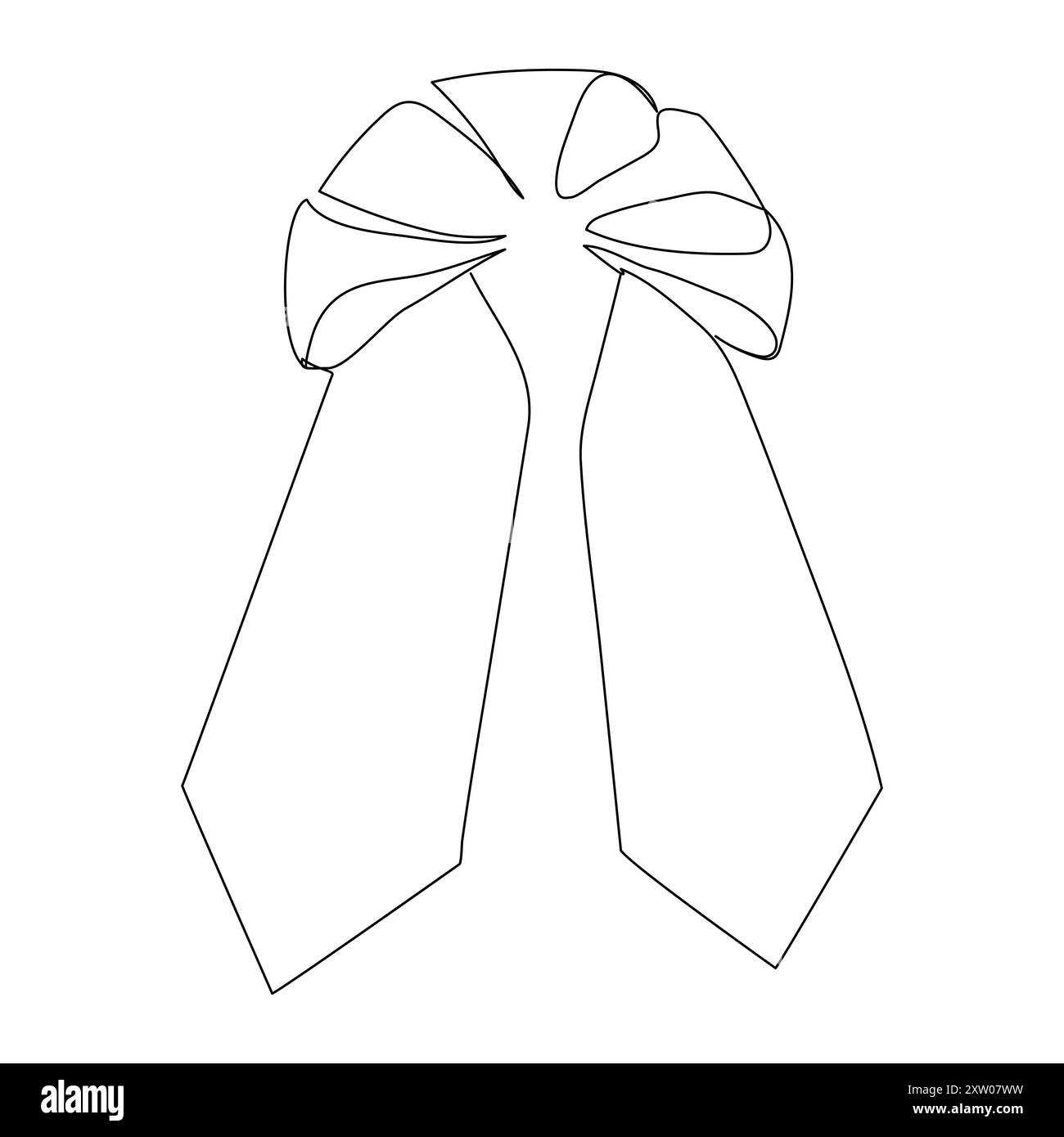 Ribbon Elements Line Art Continuous One Line Stock Vector Image & Art ...