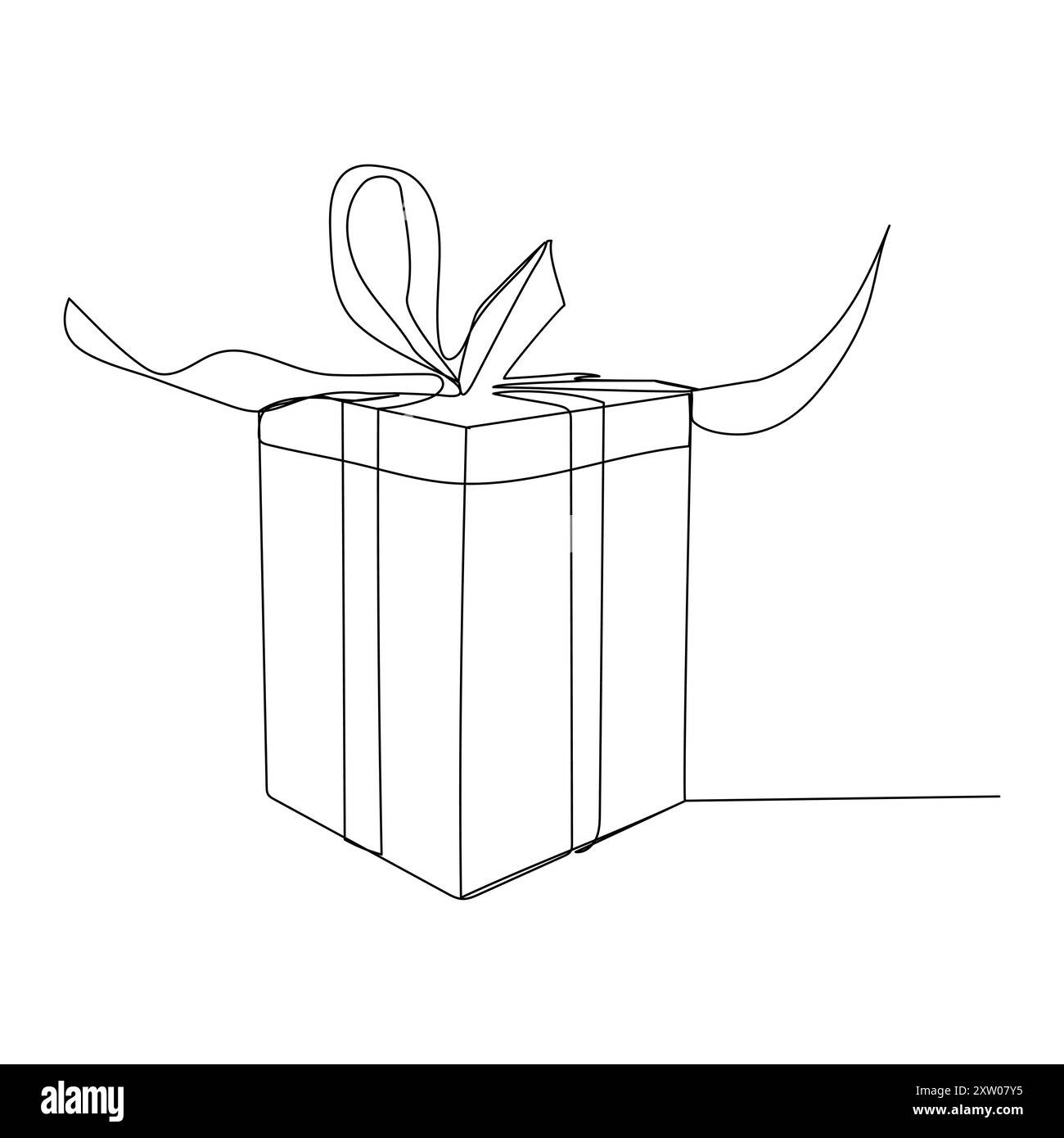 Ribbon Elements Line Art Continuous One Line Stock Vector Image & Art ...