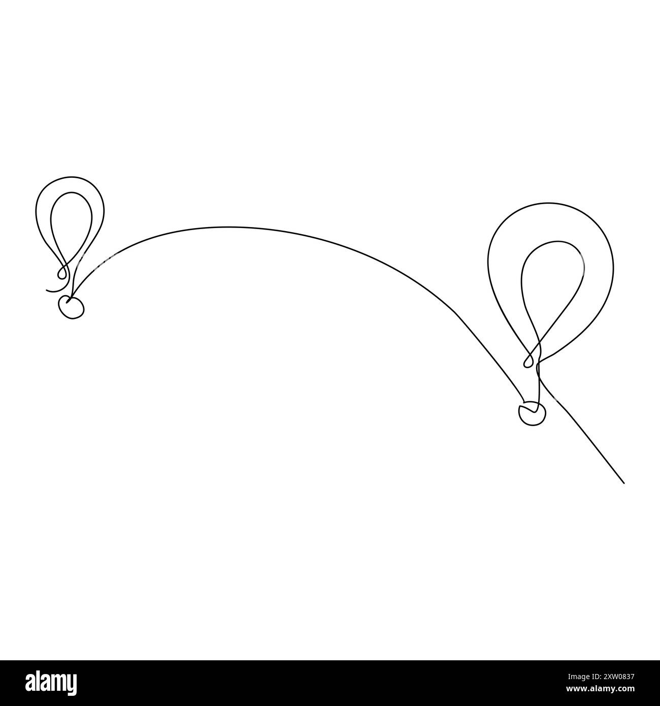 Continuous single line traffic one line map location pin art drawing design vector graphic Stock ...