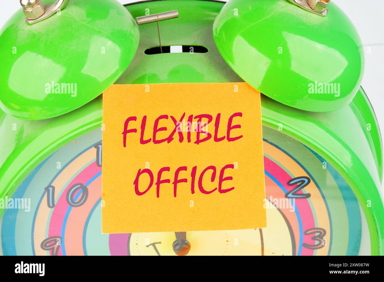 Flexible office symbol. Concept words Flexible office on a sticker ...
