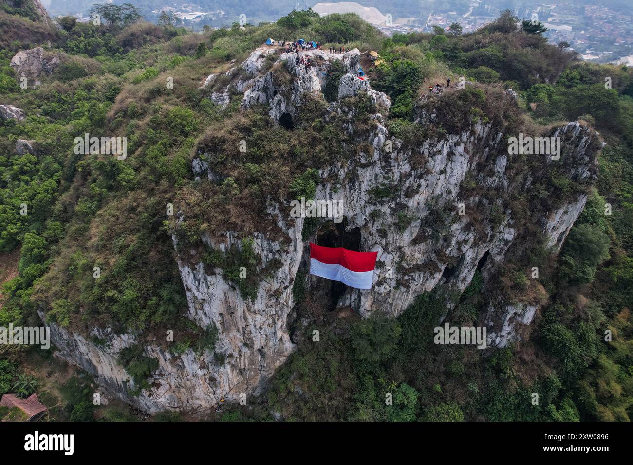 Padalarang, West Java, Indonesia. 17th Aug, 2024. Aerial view of large ...