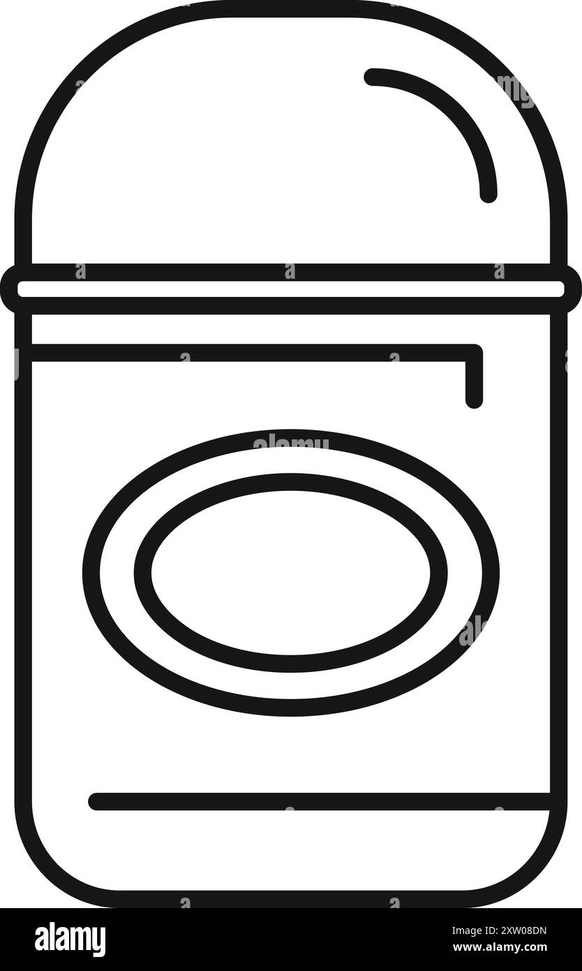 Simple line icon illustration of a deodorant stick showing its ...