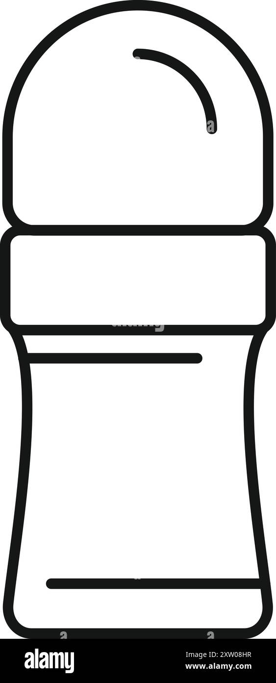 Simple line art illustration of a roll on deodorant bottle, perfect for ...