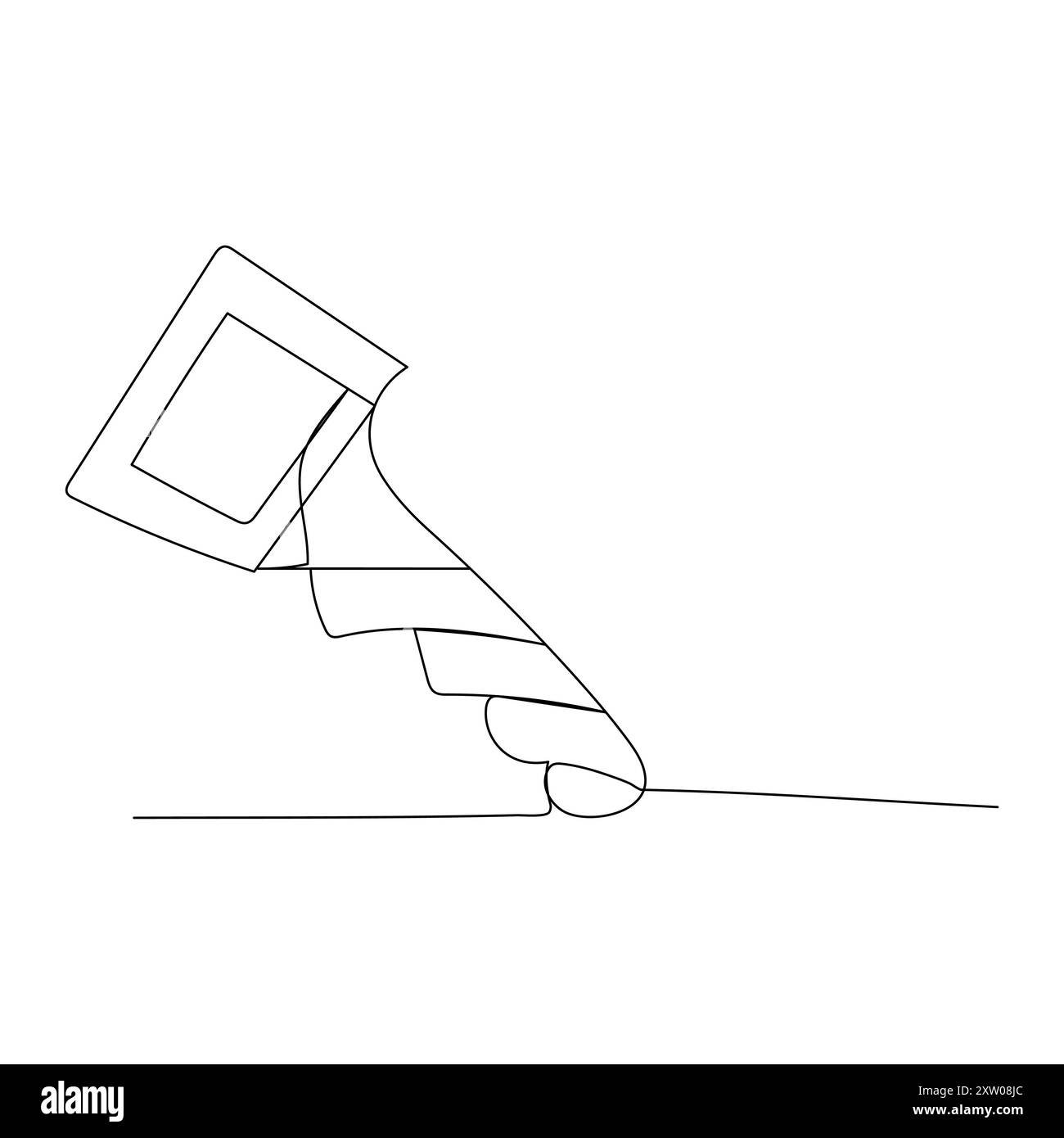 Key single line vector one continuous line drawing of key key line icon ...