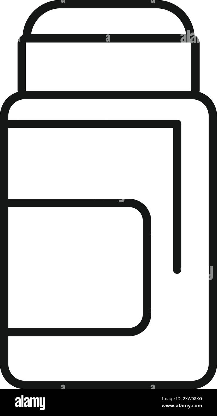 Line drawing of a stick deodorant container, perfect for advertising ...