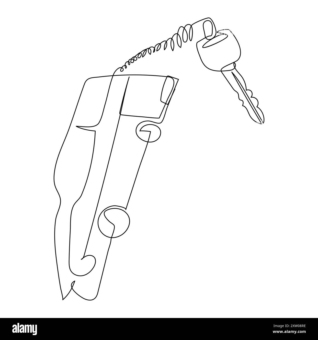 Key single line vector one continuous line drawing of key key line icon Stock Vector Image & Art ...