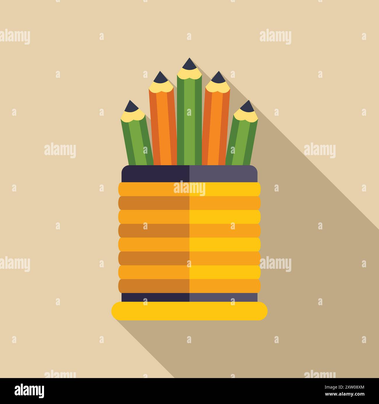 Organized desk school Stock Vector Images - Alamy