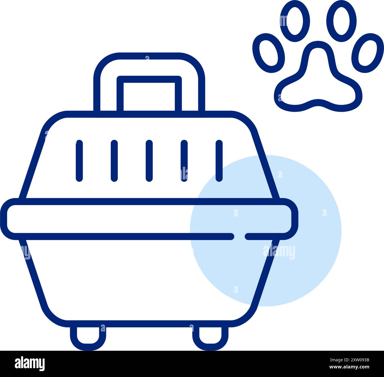 Pet transportation carrier. Pixel perfect, editable stroke vector icon ...