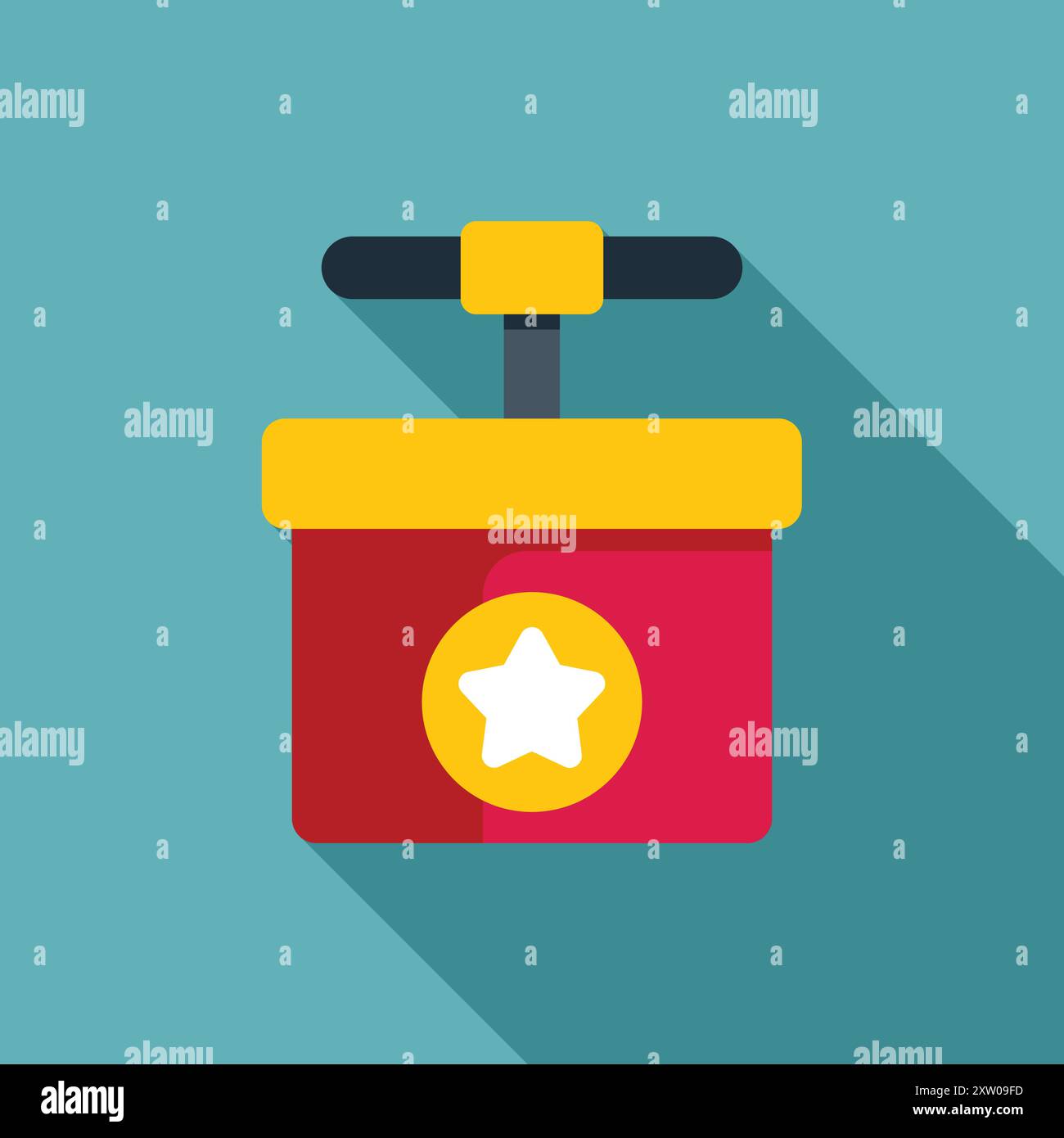 Red detonator plunger being pushed down, ready to explode Stock Vector ...