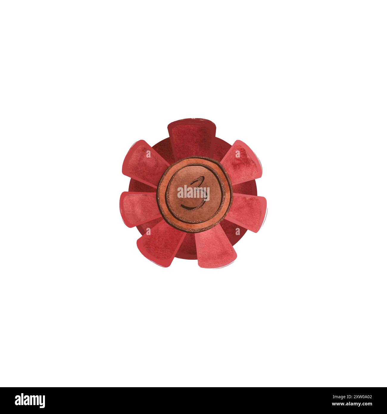 A bronze plated medal with a red ribbon border for the winner of a ...