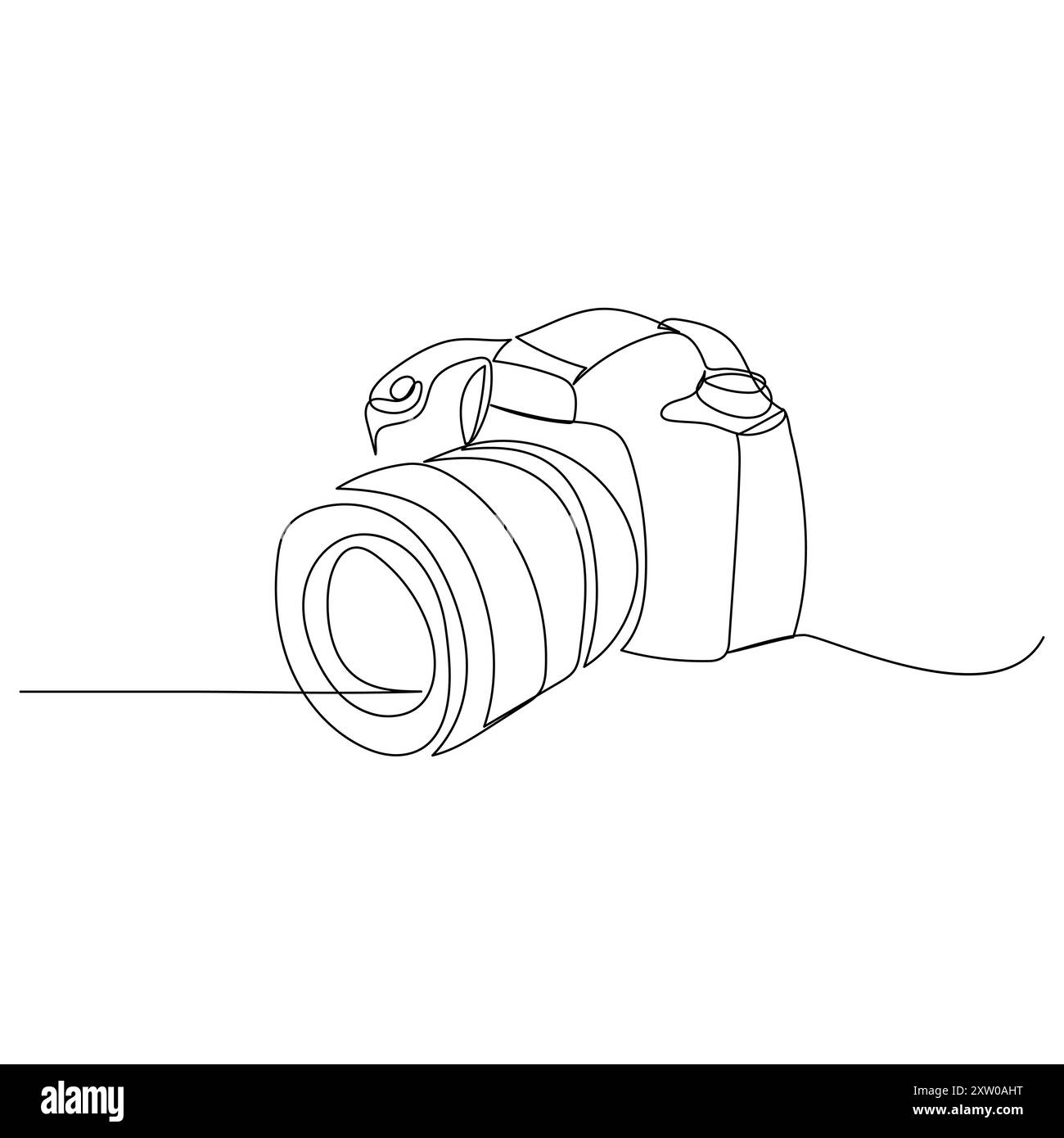 Continuous single line camera oneline art drawing illustration art on ...