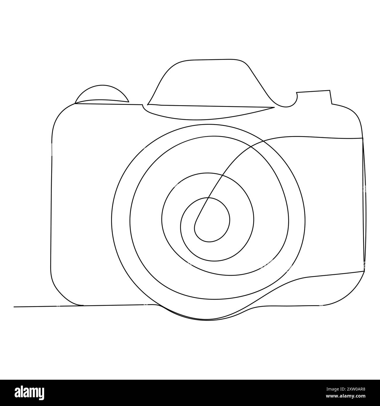 Continuous single line camera oneline art drawing illustration art on ...