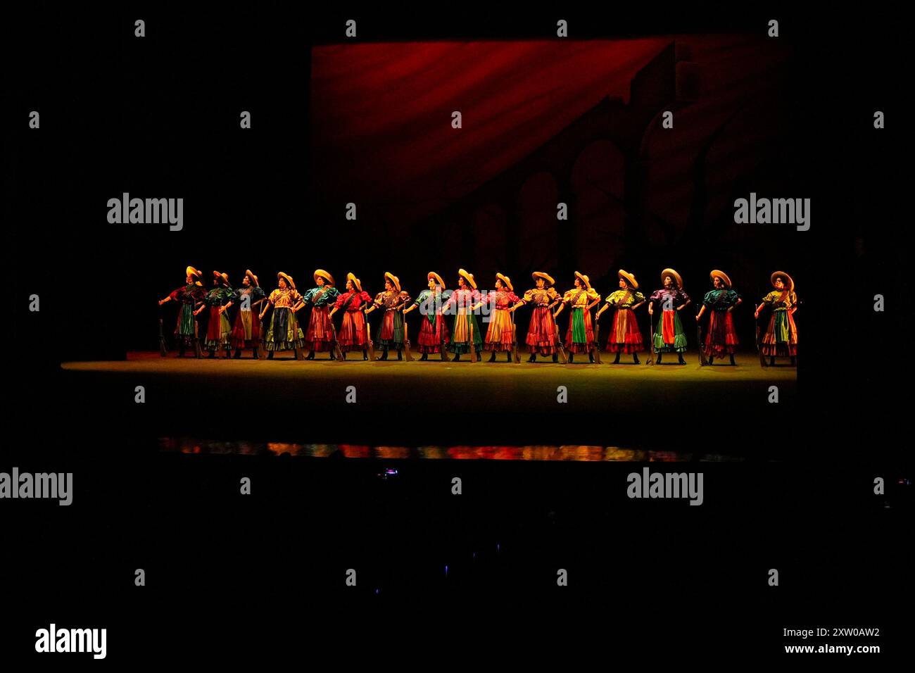 Dancers of the Ballet Folklórico of Mexico perform during a gala event ...