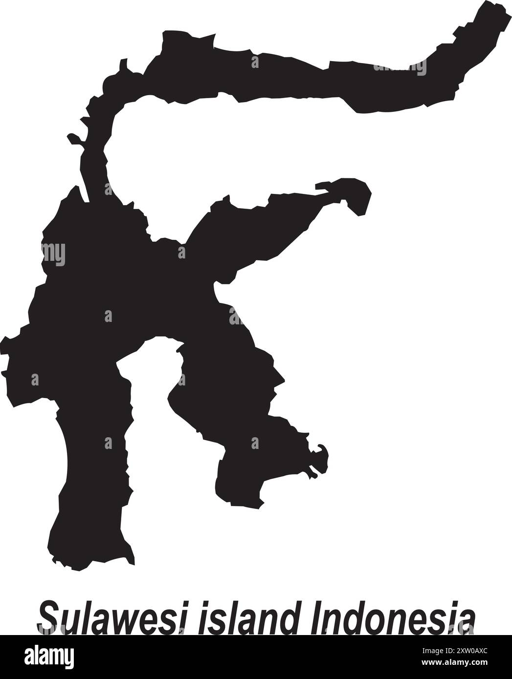 Map of Sulawesi Island vector illustration symbol design Stock Vector ...