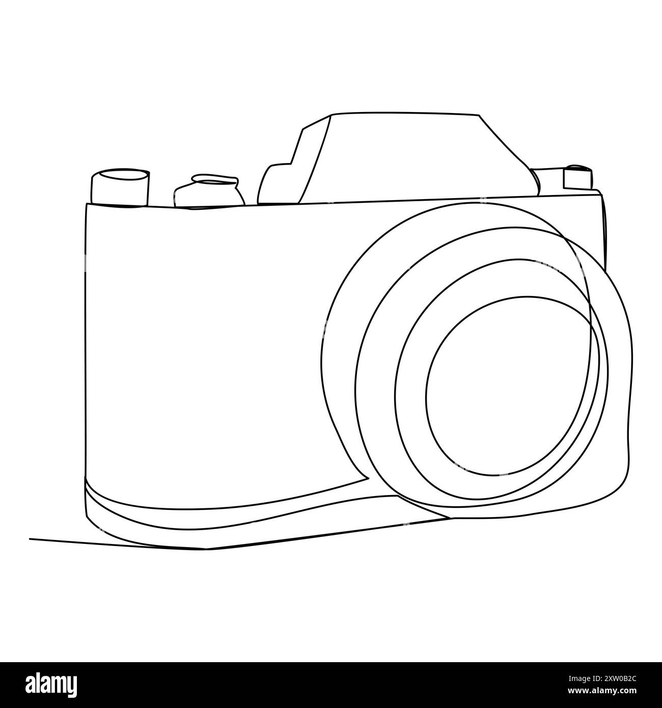 Continuous single line camera oneline art drawing illustration art on ...