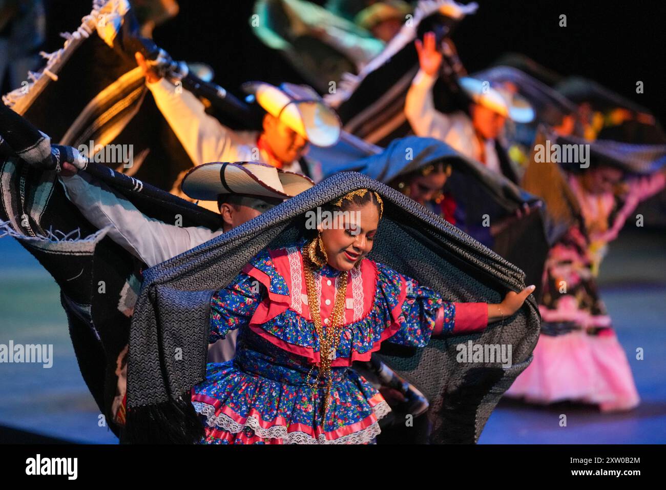 Dancers of the Ballet Folklórico of Mexico perform during a gala event ...