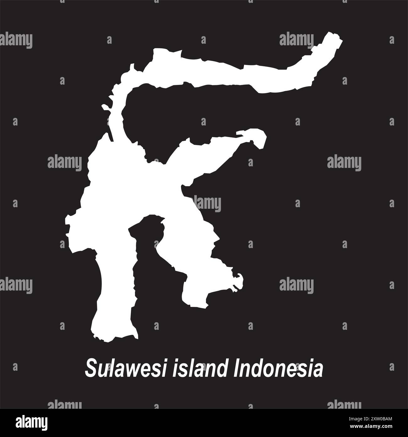 Map of Sulawesi Island vector illustration symbol design Stock Vector ...