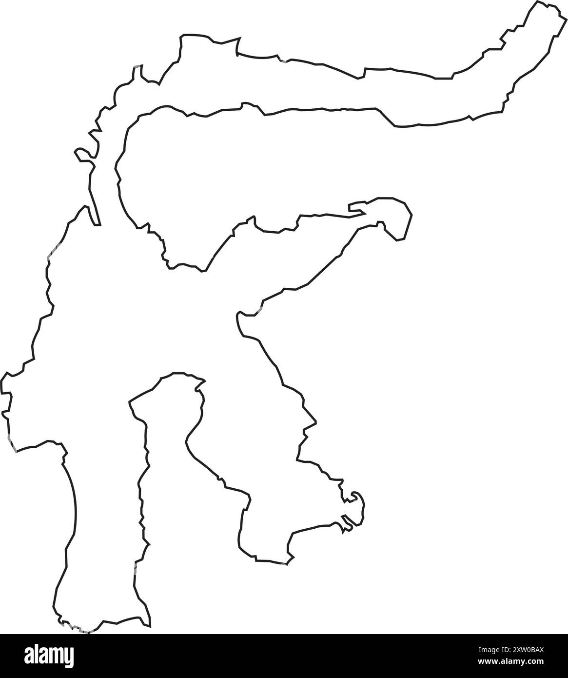 Map of java island vector illustration silhouette Stock Vector Images ...