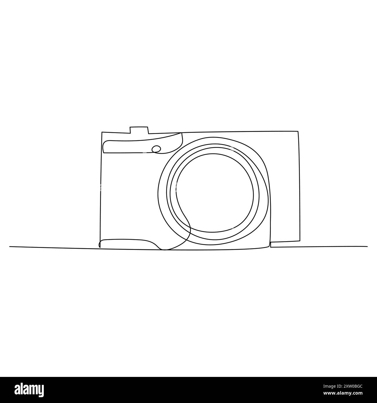 Continuous single line camera oneline art drawing illustration art on ...