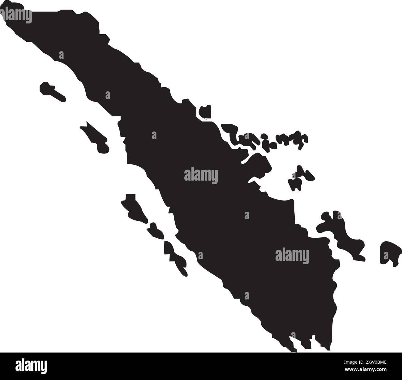 Map of Sumatra Island vector illustration symbol design Stock Vector ...