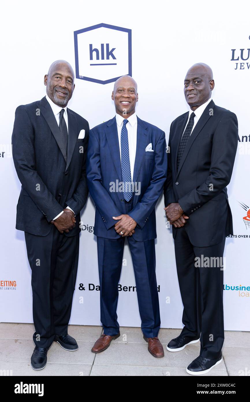 Beverly Hills, USA. 16th Aug, 2024. James Worthy, Byron Scott and ...