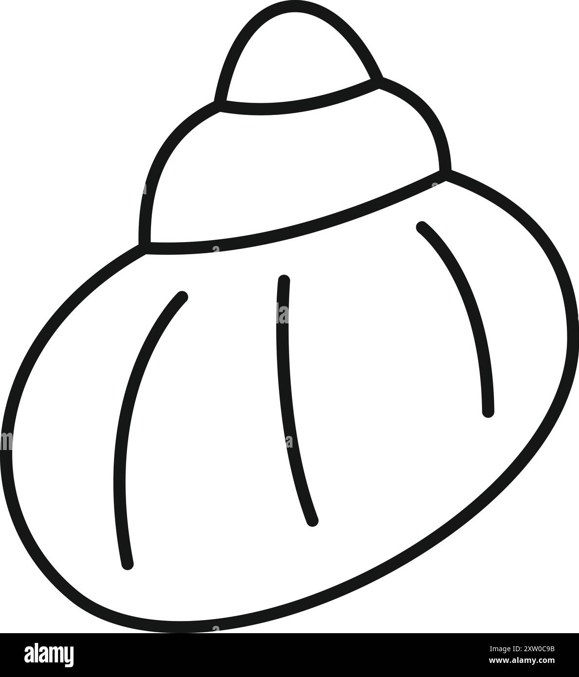 Simple line drawing of a seashell, evoking memories of beachcombing and ...