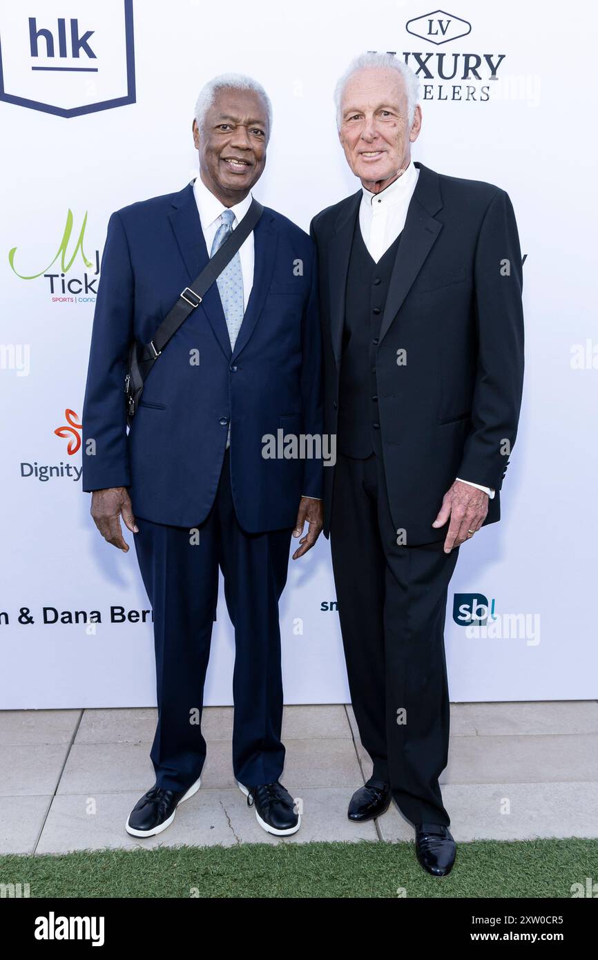 Oscar Robertson and Rick Barry attend the arrivals of the 24th Harold ...