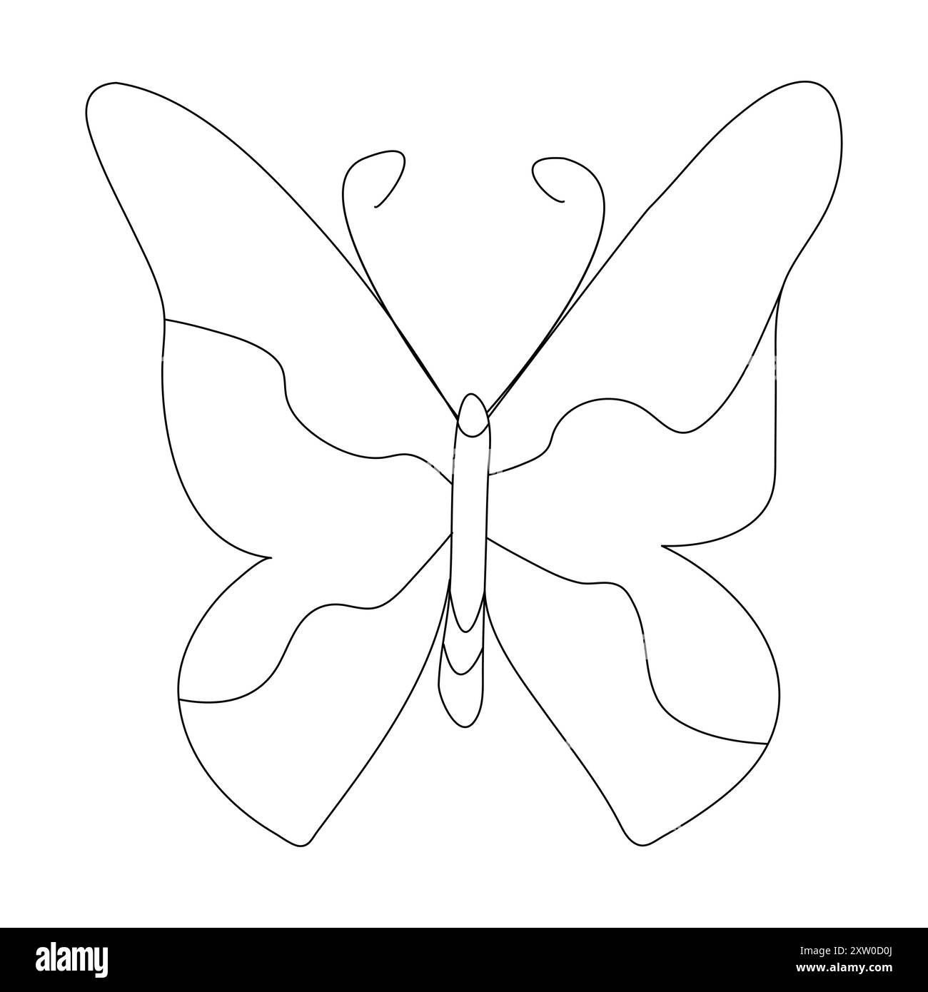 Continuous one line butterfly flying single line outline art drawing ...