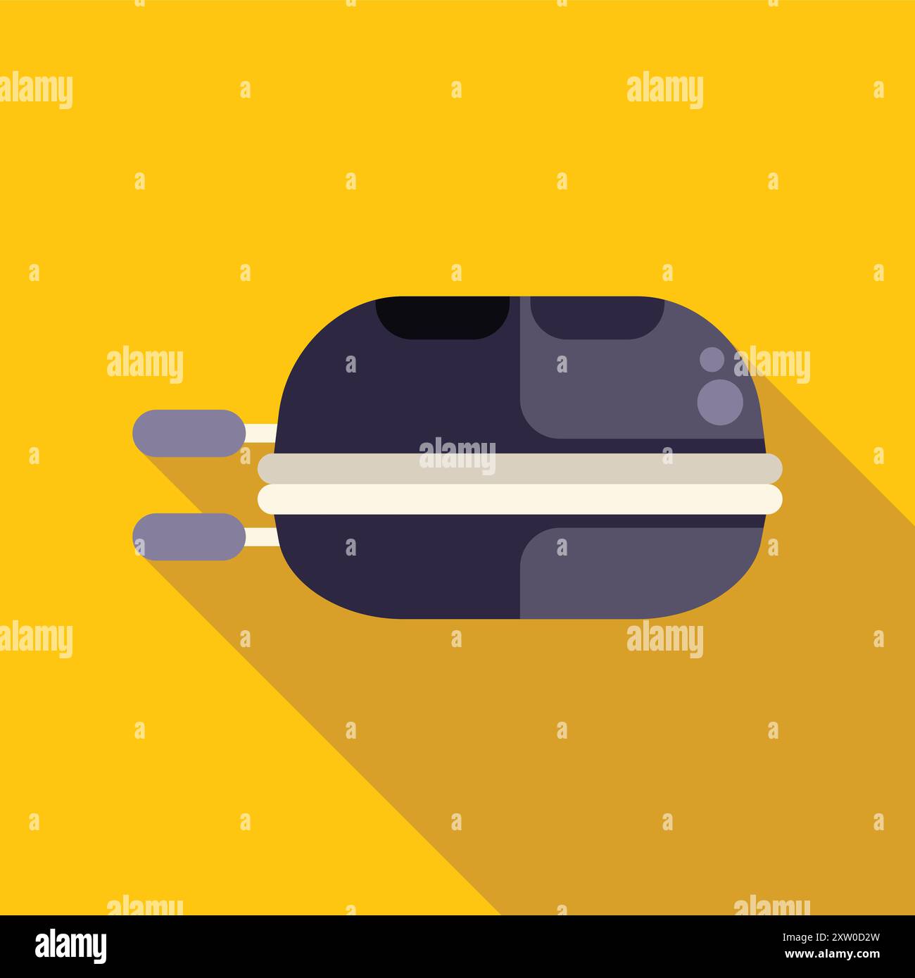Small, modern submarine is using its engines to propel itself ...