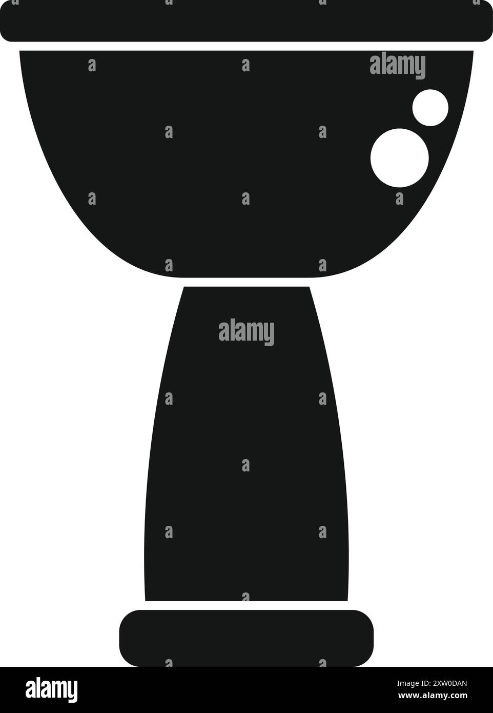 Simple black and white icon of a traditional african djembe drum Stock ...