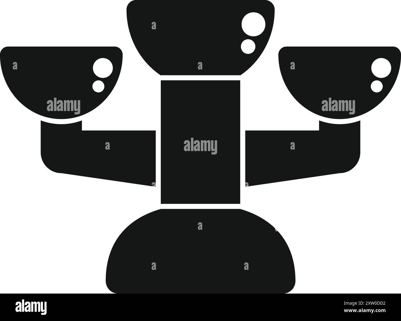 Black silhouette of a balance scale, traditionally symbolizing justice ...