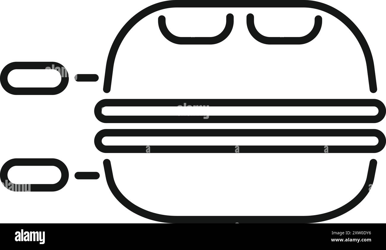 Wireless earbuds connecting to case icon, outline style Stock Vector ...