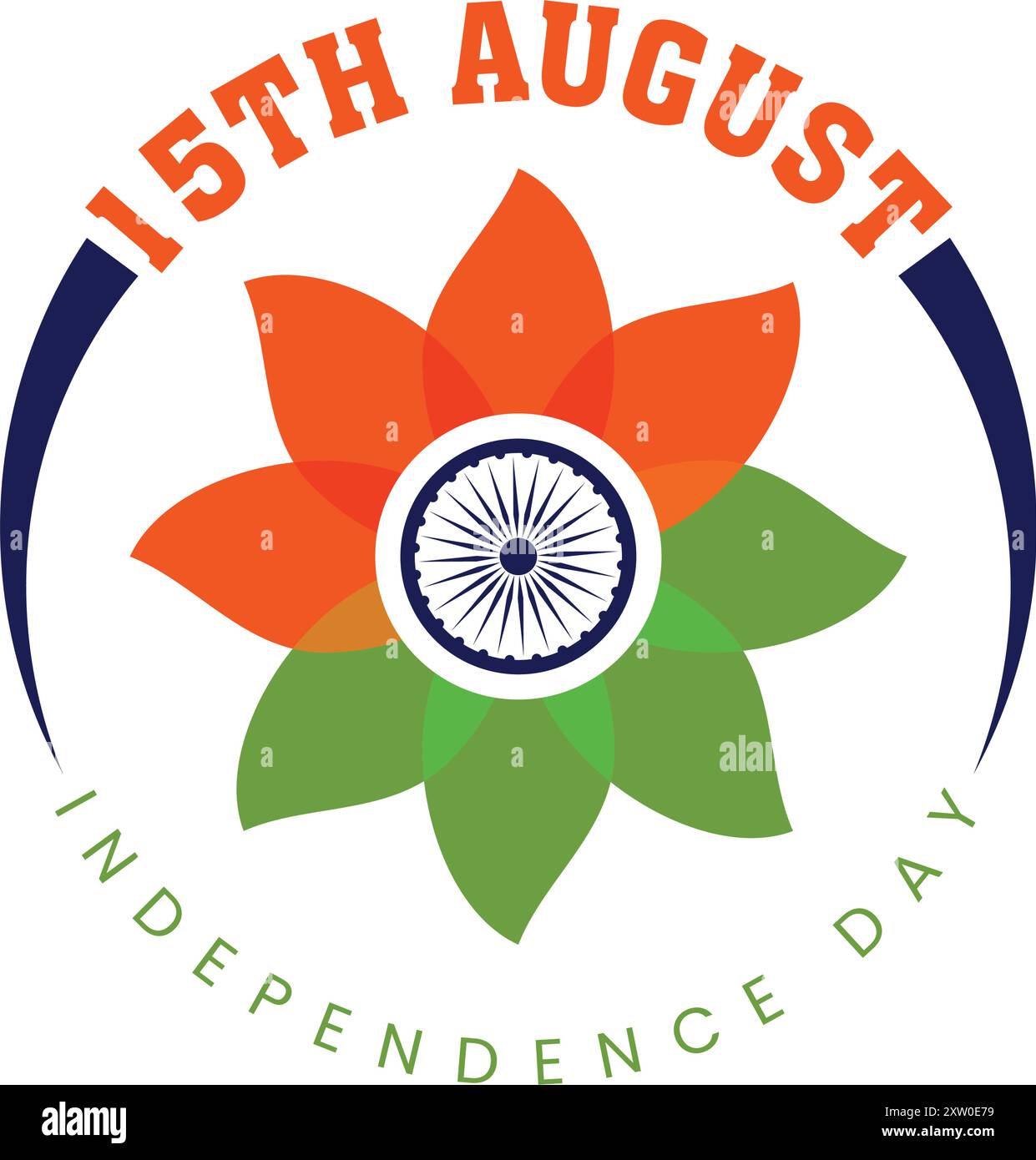 15th August Independence Day creative design, Isolated, India, Vector ...
