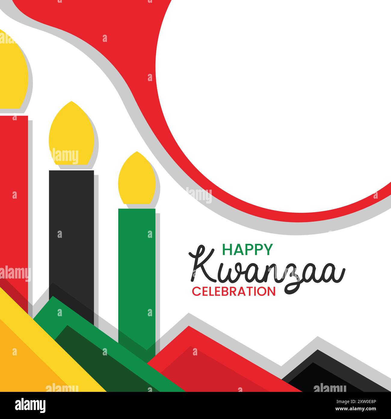 Happy Kwanzaa Celebration Social Media Post Template Stock Vector Image ...