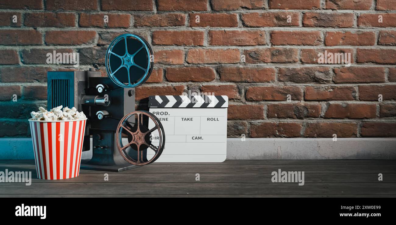 cinema movie concepts copy space backgrounds. 3d rendering Stock Photo ...