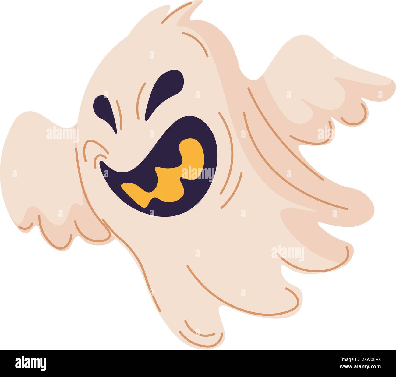 Spooky Ghost Halloween Illustration vector Stock Vector Image & Art - Alamy