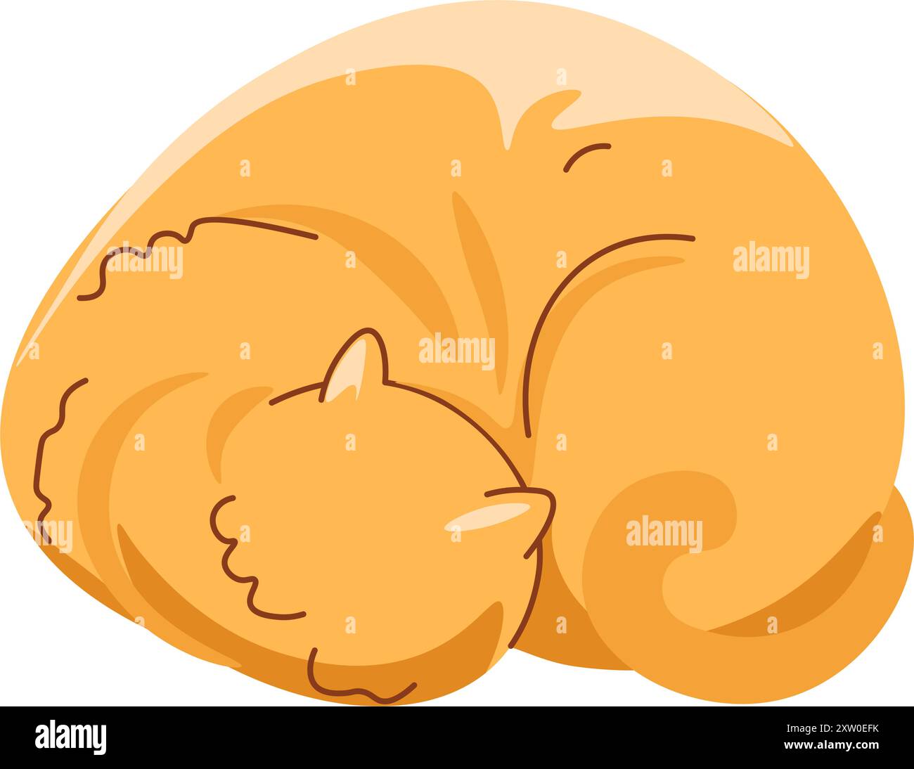Cat sleeping in cozy Stock Vector Images - Alamy