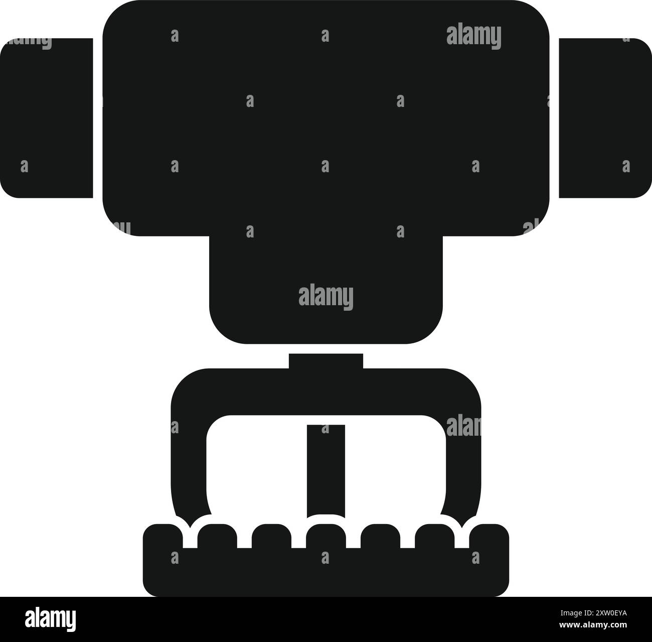Simple vector icon of a fire sprinkler system used in buildings for ...