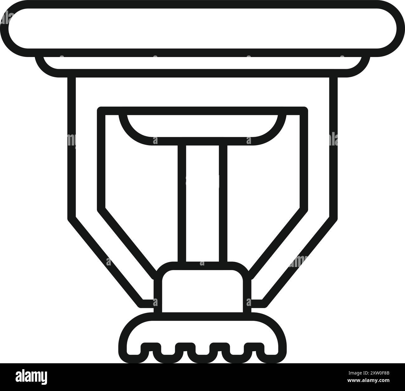 Fire sprinkler is hanging from the ceiling, ready to activate in case ...