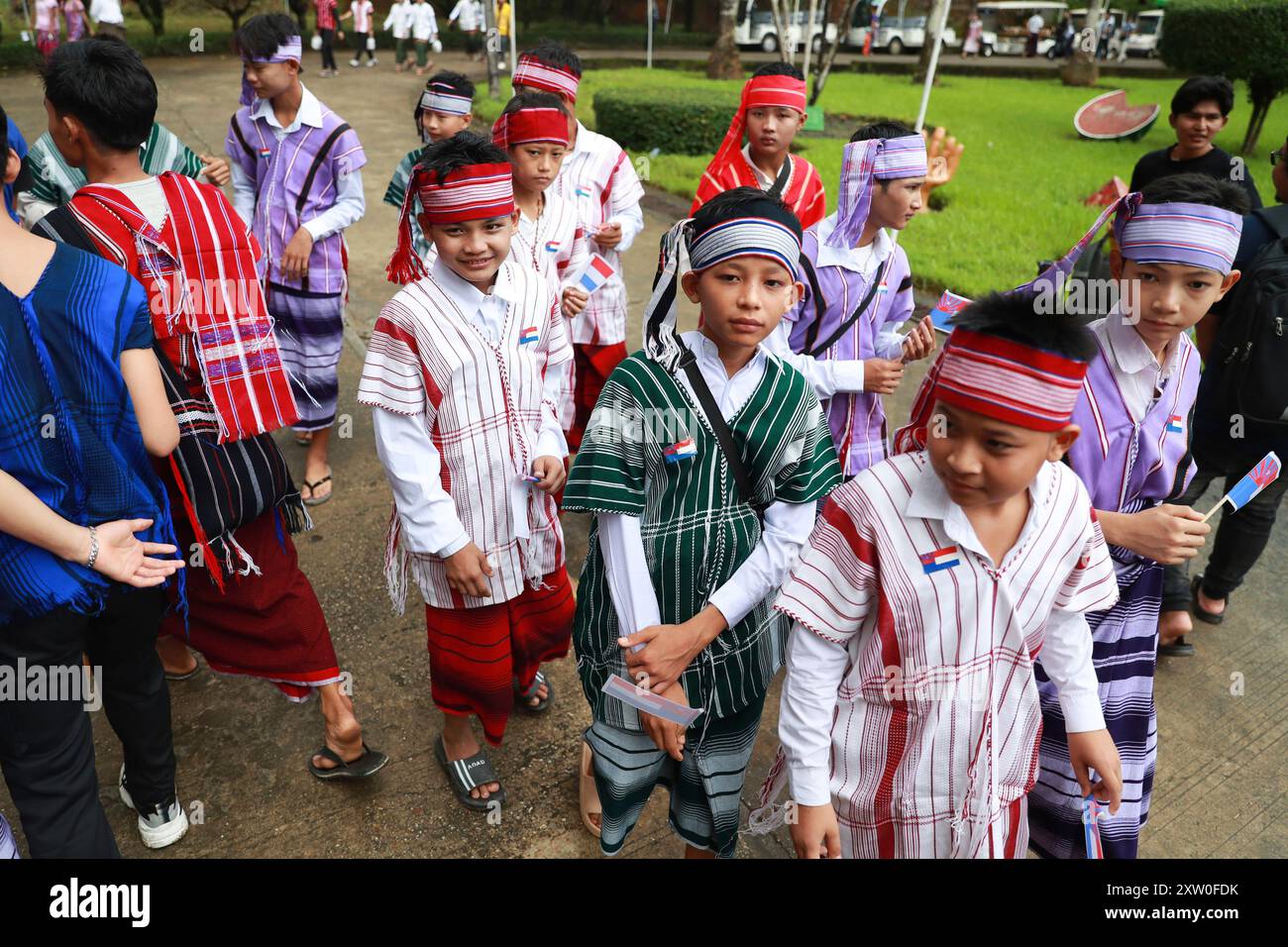 Ethnic Karen people with traditional attires take part in their "Wrist ...